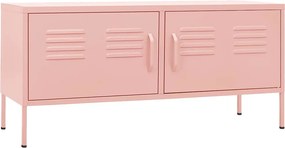 TV skříňka růžová 105 x 35 x 50 cm ocel 336229