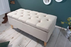 Designová lavice Queen 100 cm béžová