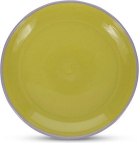 Zelený/fialový dezertní talíř z kameniny ø 18 cm Duo – ONA