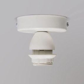 Moderní stropní svítidlo bílé s černým stínítkem 45 cm - Combi