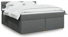 Box spring postel s matrací tmavě šedá 180x200 cm textil 3286767