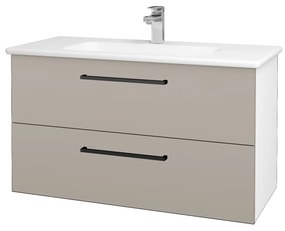 Dřevojas Koupelnová skříň GIO SZZ2 100 Varianta: N01 Bílá lesk / Úchytka T06 / N07 Stone