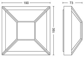 Philips 17393/30/P0 - LED Venkovní nástěnné svítidlo DROSERA LED/12W IP44