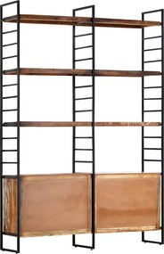4patrová knihovna 124 x 30 x 180 cm masivní recyklované dřevo 284415