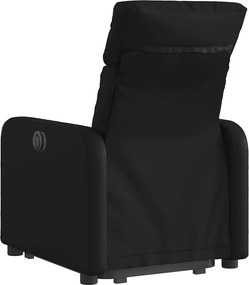 Zvedací polohovací křeslo černé umělá kůže 3206749
