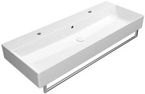 GSI Kube X keramické umyvadlo 120 x 47cm 2 OTVORY Extra Glaze bílá 9424211