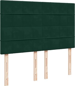 Box spring postel s matrací tmavě zelená 140x190 cm samet 3293209