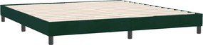 Postel Box Spring bez matrace tmavě zelená 180x210 cm samet 3315840