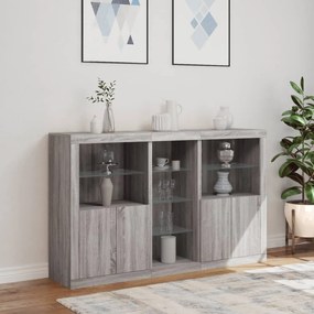 Příborník s LED osvětlením šedý sonoma 162 x 37 x 100 cm 3209175