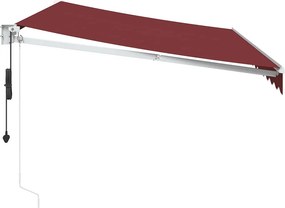 Automatická zatahovací markýza burgundská 350 x 250 cm 3215304