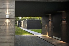 NOR 49711031 Venkovní nástěnné svítidlo Canto Kubi 2 2x5W LED galvanizovaná ocel čirá - NORDLUX