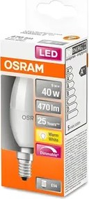 OSRAM LED Star ClasB40 / Žárovka / 5W / E14 / 2700K / 230V / matné skl