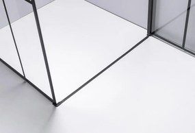 BPS-koupelny Čtvercový sprchový kout HYD-SK13B 90x90 černá/transparent - bez vaničky