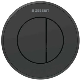 Geberit - Oddálené ovládání splachování typ 10, 2-činné, pro nádržku pod omítku 8 cm, easy to clean, matná černá 116.056.16.1