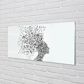 akrylový obraz poznámky hlavy 100x50 cm