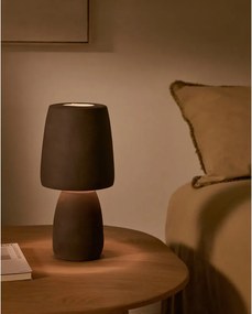 Tmavě hnědá stolní lampa (výška 30 cm) Tandy – Kave Home