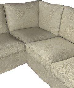 Potah na pohovku IKEA  Ektorp rohová barva béžová látka lesklé, pletený vzor, vzorované