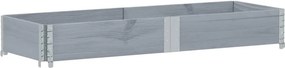 Zahradní truhlík šedý 150x50 cm masivní borové dřevo 3295405