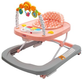 Dětské chodítko se silikonovými kolečky New Baby Forest Kingdom Pink Barva: Růžová