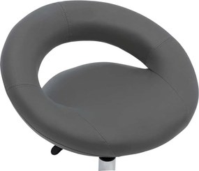 Otočná jídelní židle šedá umělá kůže 3085834
