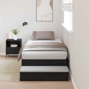 Rám postele s úložným prostorem se zásuvkou Černý dub 90 cm 3335606