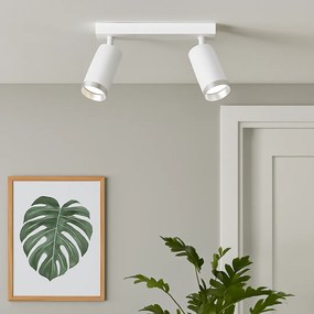 Bodové svítidlo Mica, 2x bílé/chromové kovové stínítko, w