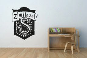 Lepy.cz Samolepka na zeď Harry Potter - Zmijozel Velikost (šířka x výška): 30x38cm, Barevná varianta: Bílá