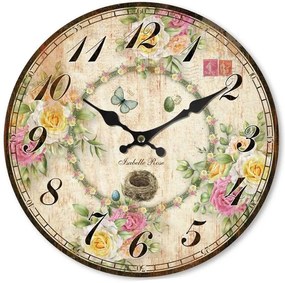 Dřevěné nástěnné hodiny Isabelle Rose 29 cm (ISABELLE ROSE)