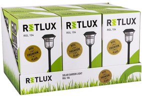 Retlux RGL 104 Solární zapichovací svítidlo černá, 1x LED teplá bílá