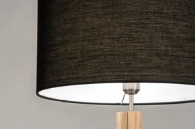 Stojací designová lampa Arbon Black and Wood