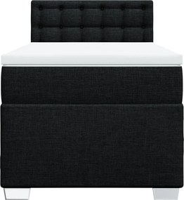 Box spring postel s matrací černá 90x190 cm textil 3285759