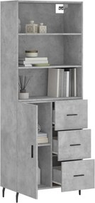 Skříň highboard betonově šedá 69,5x34x180 cm kompozitní dřevo 3189465