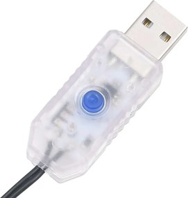 Světelný řetěz se 400 LED modrý 40 m 8 světelných efektů 328825