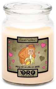 Svíčka Miluji tě za to – opice (Vůně svíčky: Vanilka)