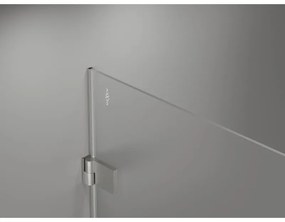 Mexen, Mexen Lunar-B levé otočné sprchové dveře 65 cm, transparentní, broušený nikl - 832-065-000-97-00-L