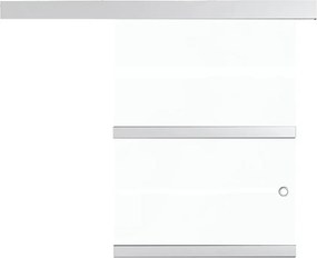 Posuvné dveře s měkkými zarážkami ESG sklo a hliník 90 x 205 cm 288062