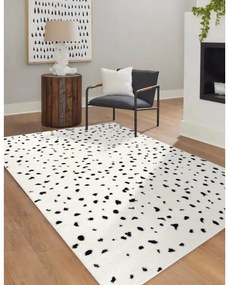 Dywany Łuszczów, Kusový koberec Mode 8508 cream/black, 80x150, bílá, chodba / předsíň