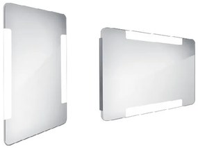 Nimco Zrcadla - Koupelnové podsvícené LED zrcadlo 500 x 800 mm, zaoblené, aluminium ZP 18001