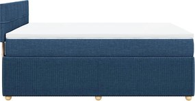 Box spring postel s matrací modrá 160x200 cm textil 3287513