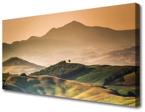 Obraz na plátně Hory Pole Krajina 140x70 cm