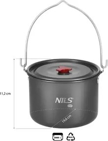 NILS Camp NC17117 Kempingový hrnec s pokličkou 4L