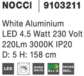 LED lustr Nocci 5 bílé