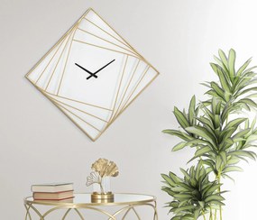 Nástěnné hodiny Line 85 cm zlaté/bílé