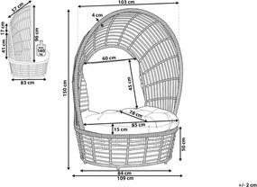 Proutěné křeslo z ratanu přírodní  LIDO