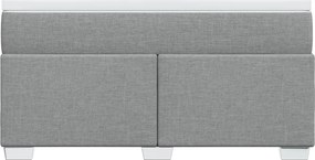 vidaXL Box spring postel s matrací 140x200 cm textil [3285137] Barva: světle šedá