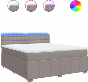 Box spring postel s matrací taupe 180x200 cm textil 3289465