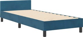 Postel s boxspringem s čelo Tmavě modrá 80 x 200 cm samet 3344841