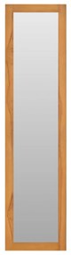 Nástěnné zrcadlo s poličkami 30 x 30 x 120 cm masivní teak - Default Title