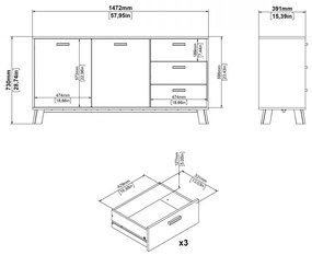 Tvilum Komoda Iker 715 jackson hickory/bílá