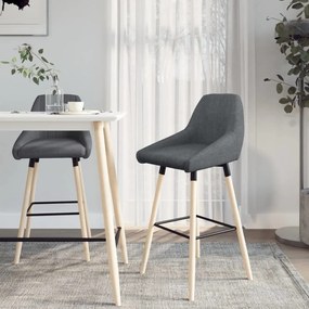 vidaXL Barové židle 2 ks textil [338752] Barva: Tmavě šedá